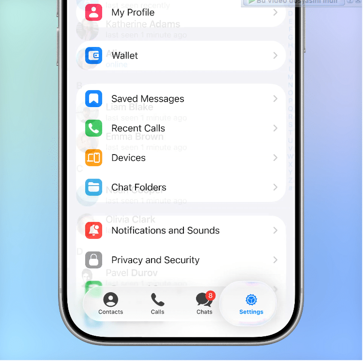 Telegram Liquid Glass Güncellemesi Geliyor: IOS 26 Gerekmiyor - GecBunlari
